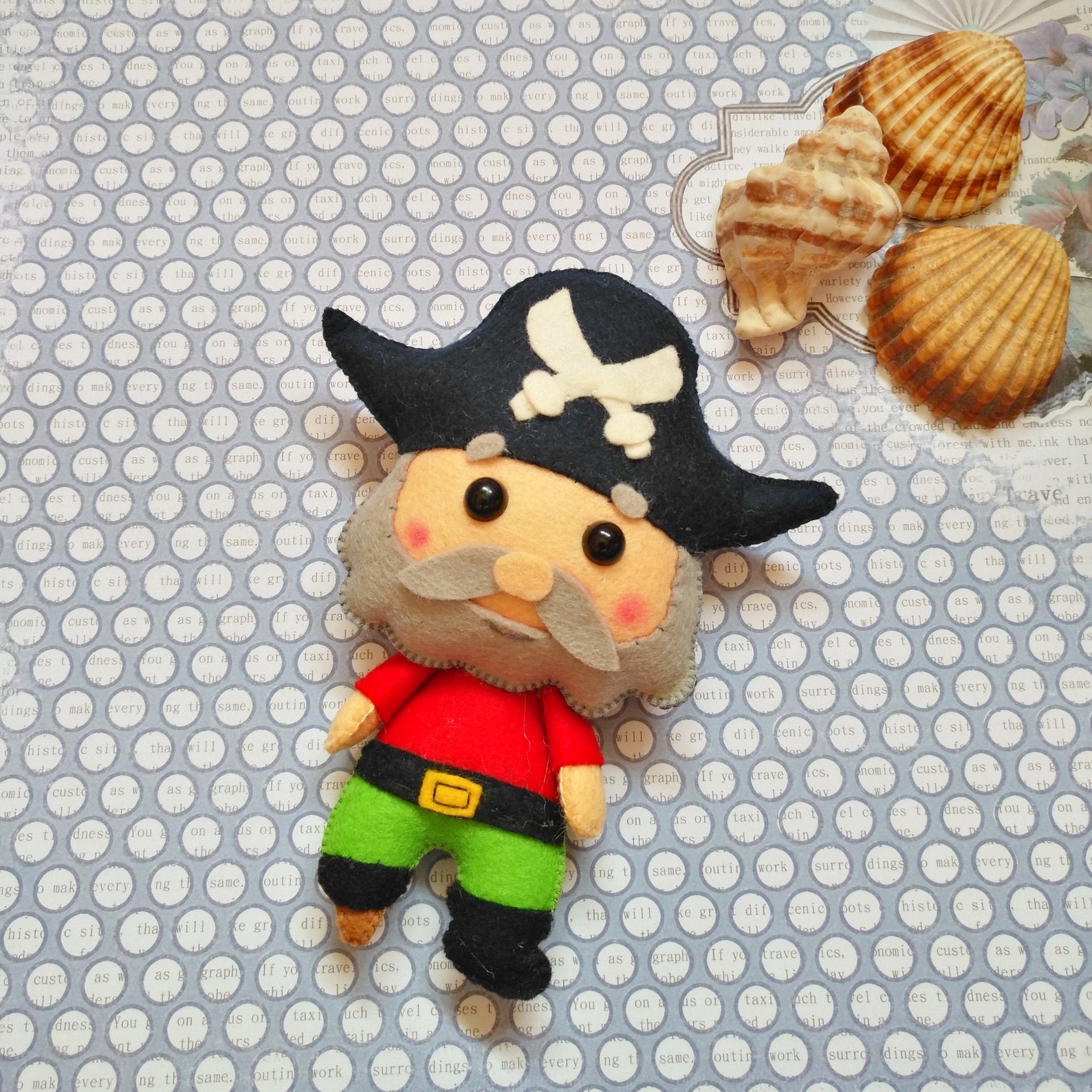 Felt Pirate Ornament Felt Pirate Pattern Baby Shower Gift Felt - Etsy