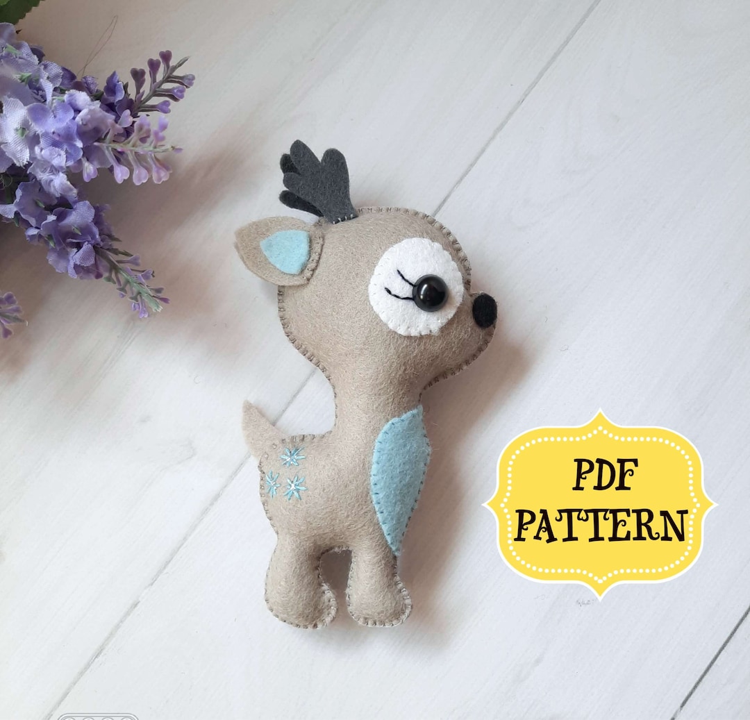 Felt Deer Woodland Pattern Felt Sewing Deer PDF Tutorial DIY Deer ...