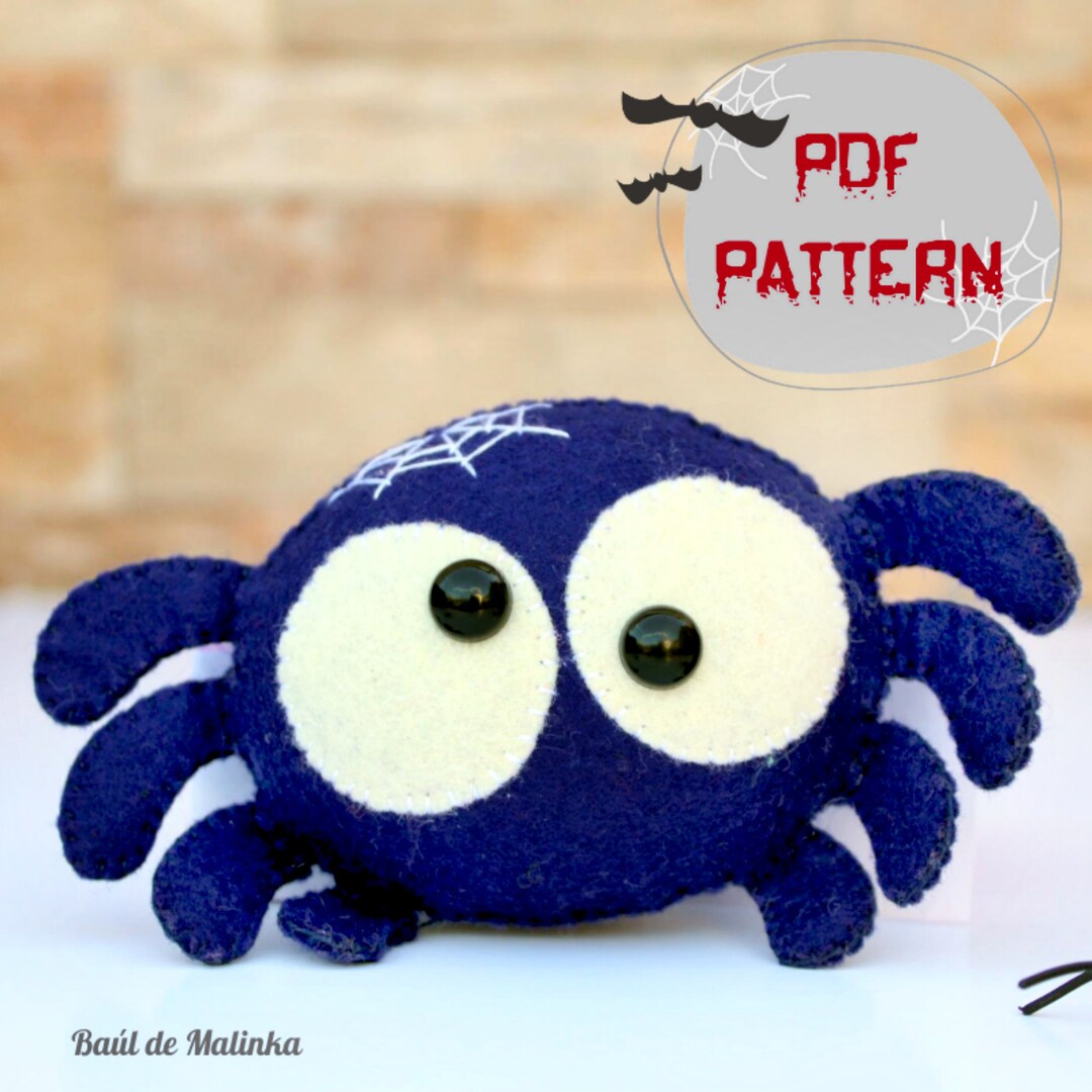 Felt Spider Halloween Ornament Pattern DIY Felt Ornament Halloween ...