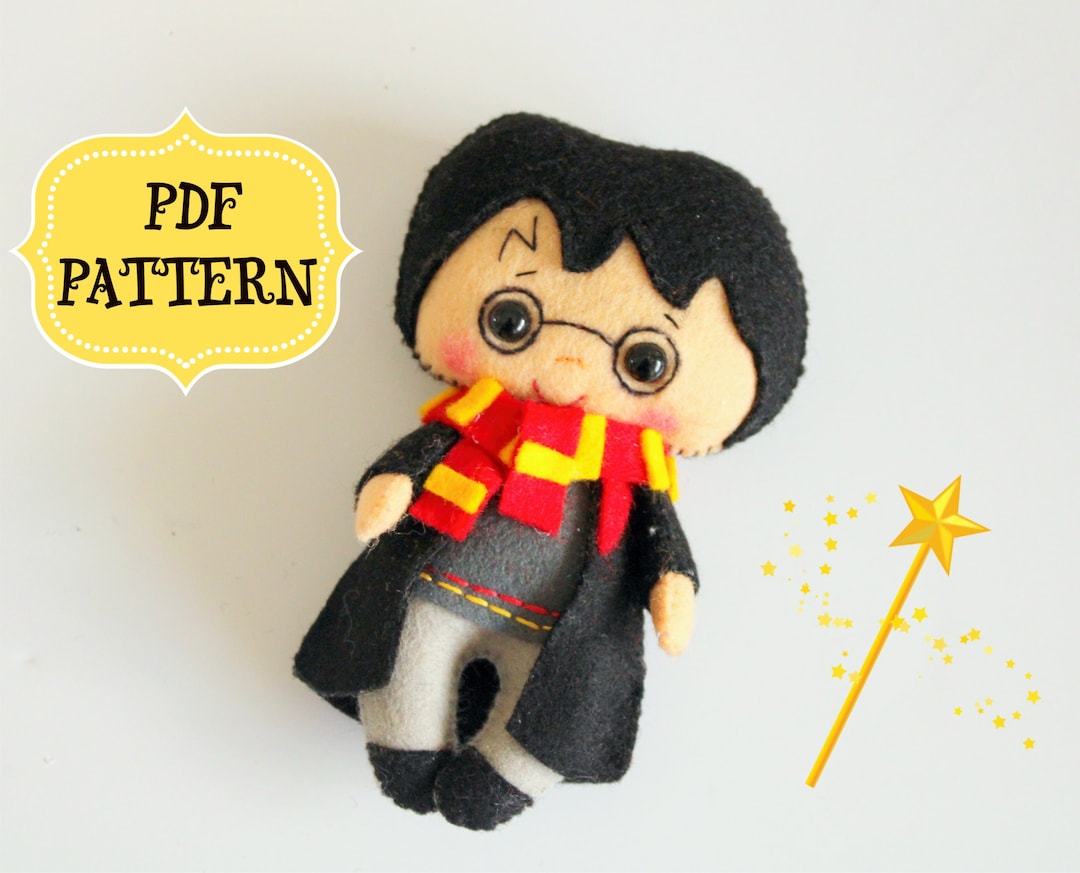 PDF Tutorial to Make a Felt Wizard, Felt Witch Caracter, Easy Sewing ...