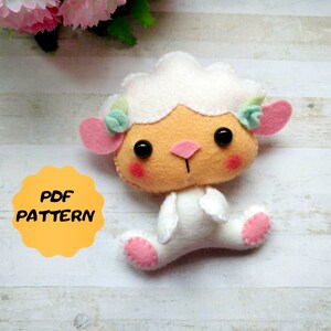 Felt Sheep Pattern PDF Tutorial Sheep Sewing Tutorial Sheep DIY Felt ...