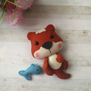 Felt Otter Pattern Felt Animals Pattern Otter Stuffed Toy Felt Crib ...