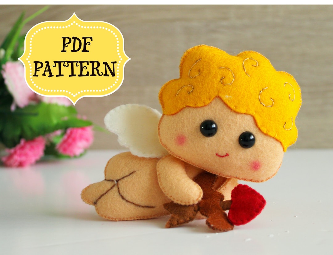 Cupid Pattern Cute Valentines Day Pattern Felt Cupid Pattern Angel ...