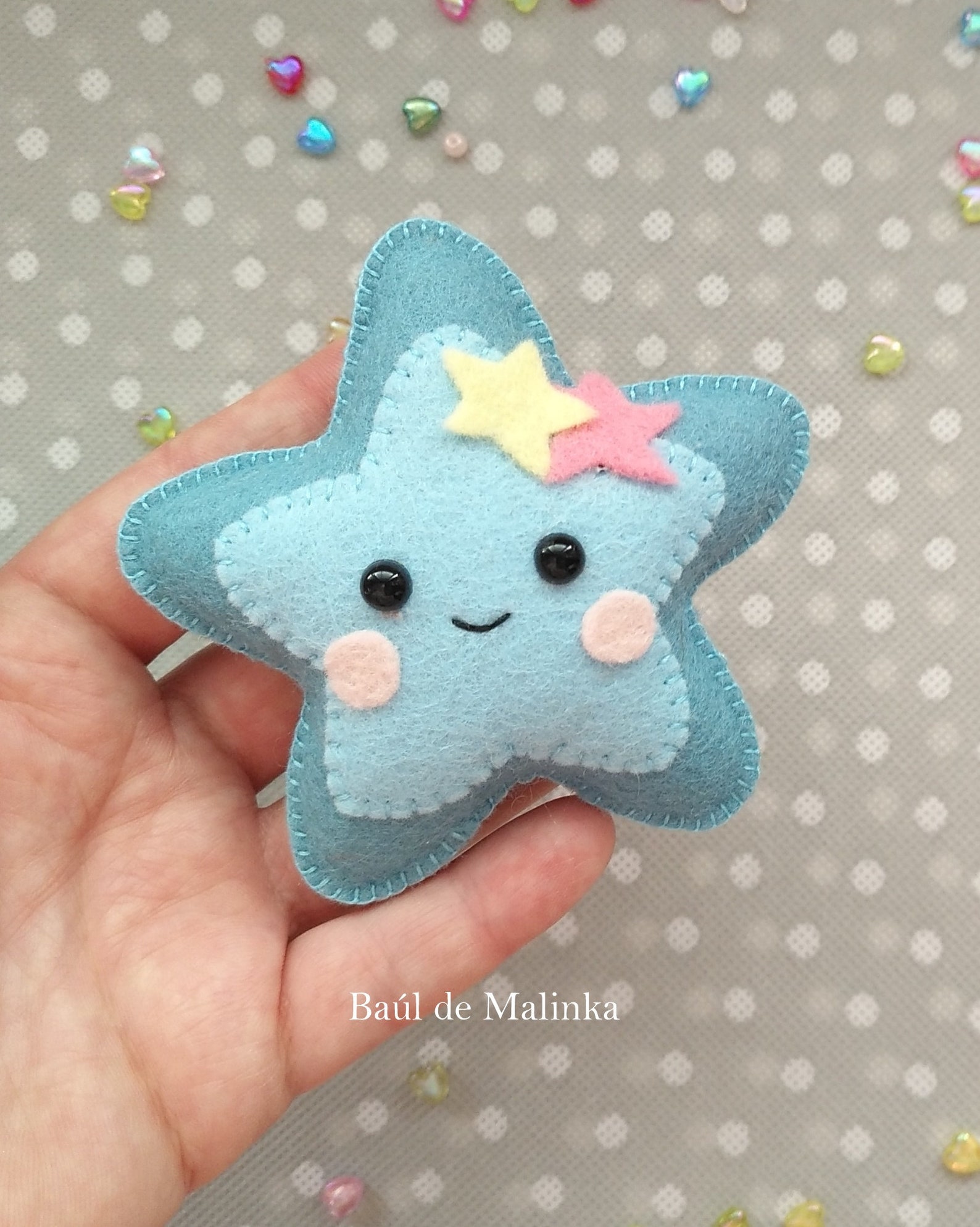 Star PDF Pattern Felt Stars DIY Star Ornament Nursery Decor | Etsy
