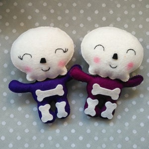 Halloween Skeleton Doll Pattern Felt Creepy Doll Gothic Doll PDF Sewing ...