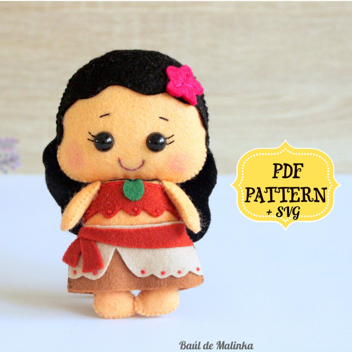 Felt Doll PDF Pattern Princess Felt Pattern Doll Sewing - Etsy