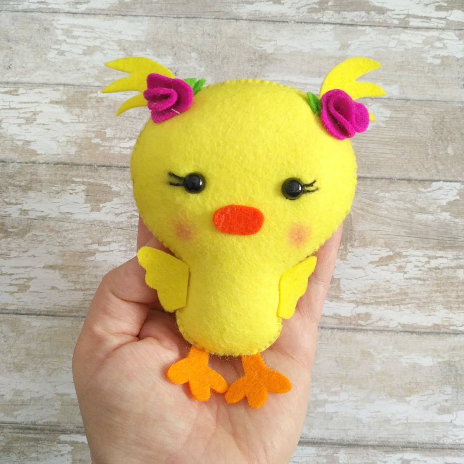 Cute Chicks Pattern Felt Easter Chicks Tutorial Easter Ornament DIY Easter Decoration Felt ...