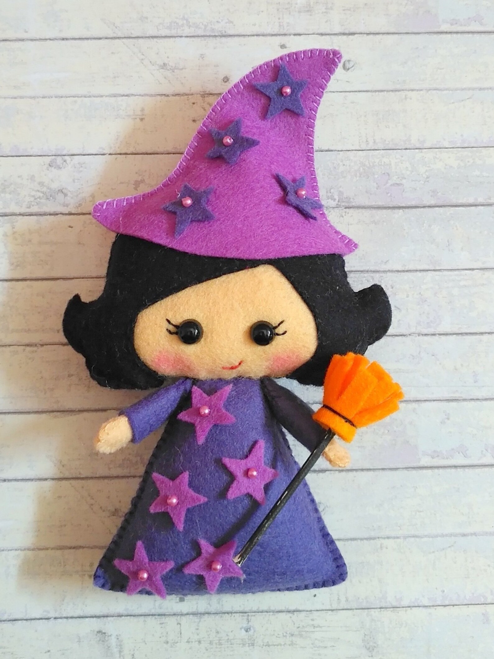 PDF Witch Felt Pattern Felt Witch Doll Halloween Decor Witch Doll ...
