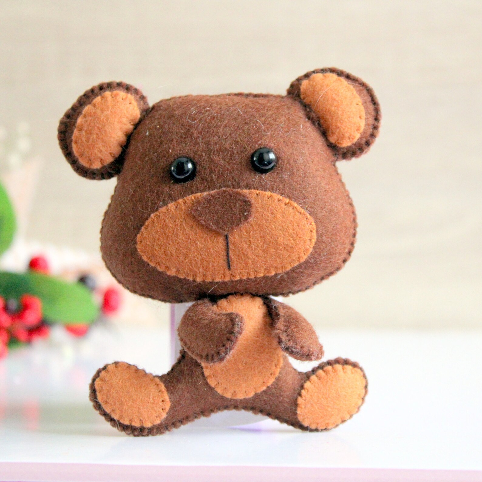 Felt Bear Pattern PDF Pattern SVG Felt Bear Woodland Animal - Etsy