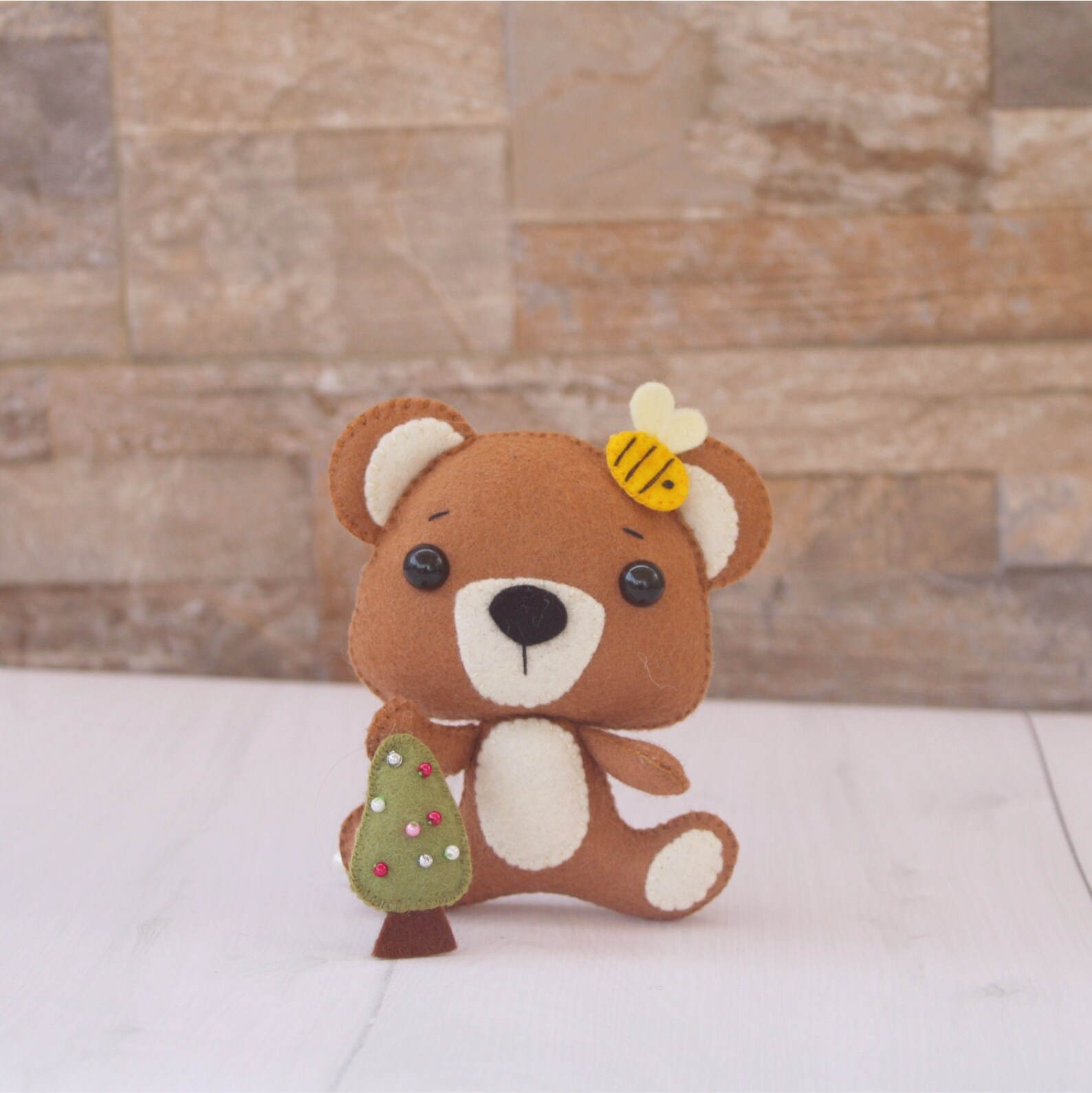 Felt Bear Pattern SVG Felt Bear Woodland Animal Ornament - Etsy