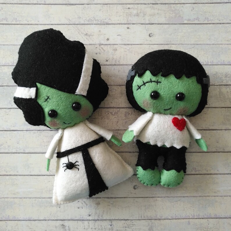 Felt Frankenstein pattern Halloween sewing tutorial Cute | Etsy