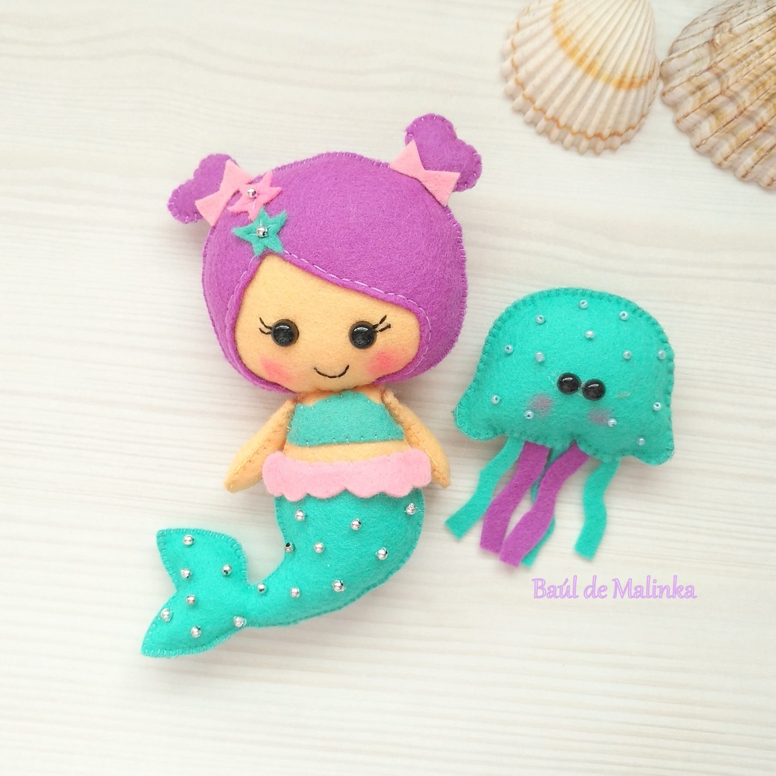 Felt Mermaid Pattern Felt Mermaid Doll Felt Mermaid Ornament - Etsy