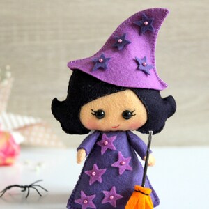 PDF Witch Felt Pattern Felt Witch Doll Halloween Decor Witch Doll ...