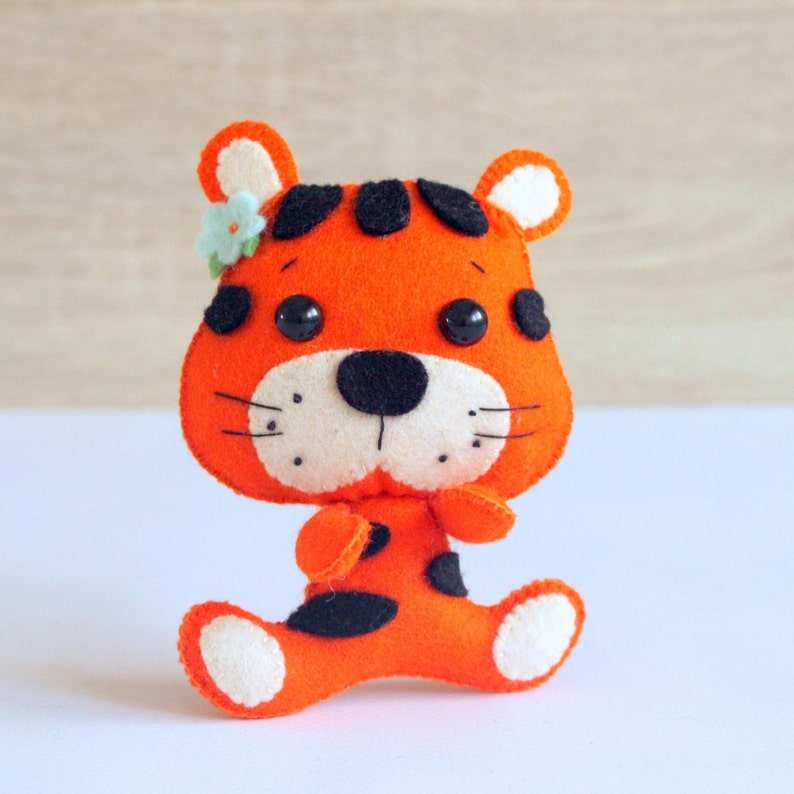 Felt Tiger Pattern SVG Felt Tiger Jungle Animal Ornament - Etsy