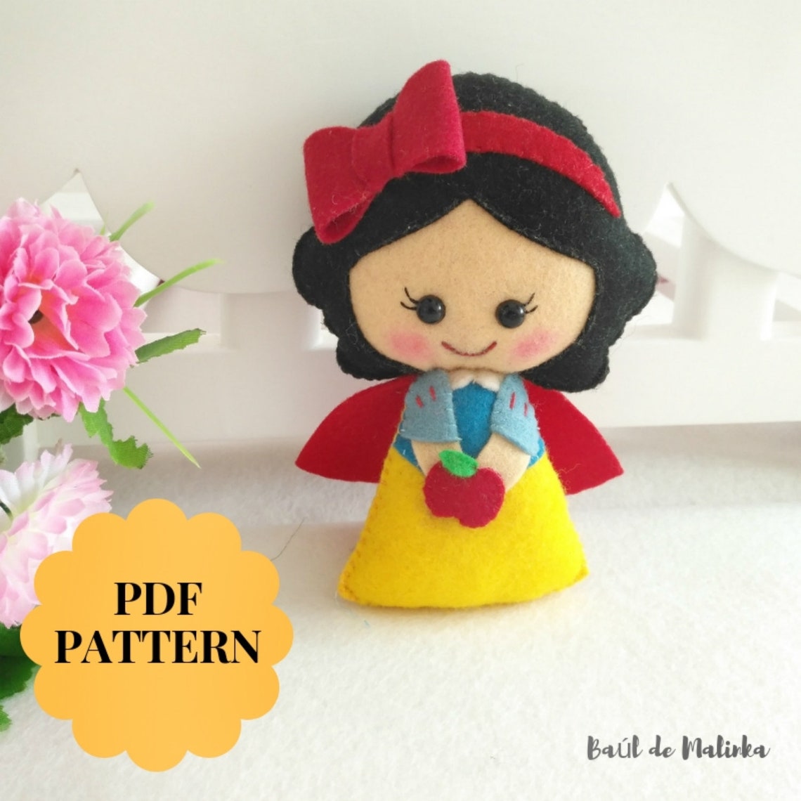 Princess Snow Pattern Felt Princess Pattern PDF Doll - Etsy