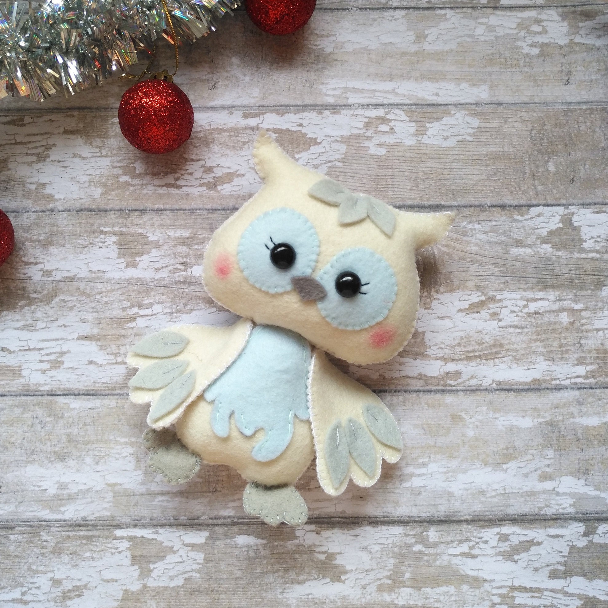 Felt Owl Christmas Ornament Christmas Owl Decor Felt Owl - Etsy UK