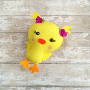 Cute Chicks Pattern Felt Easter Chicks Tutorial Easter Ornament DIY Easter Decoration Felt ...