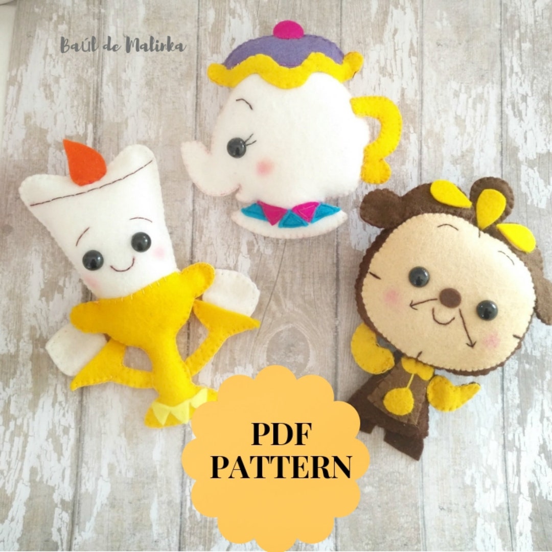 Beauty and the Beast Felt Pattern Princess Belle Pattern - Etsy