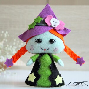 Felt Witch Pattern Halloween Witch Ornament Halloween Witch Pattern ...