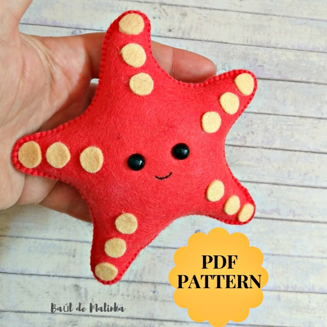 Felt Sea Animals Starfish Pattern Sea Creatures Felt Mobile Kawaii ...