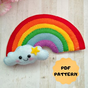 Felt Rainbow Ornament Felt PDF Pattern DIY Nursery Decor Felt Crib ...