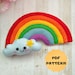 Felt Rainbow Ornament Felt PDF Pattern DIY Nursery Decor Felt Crib ...