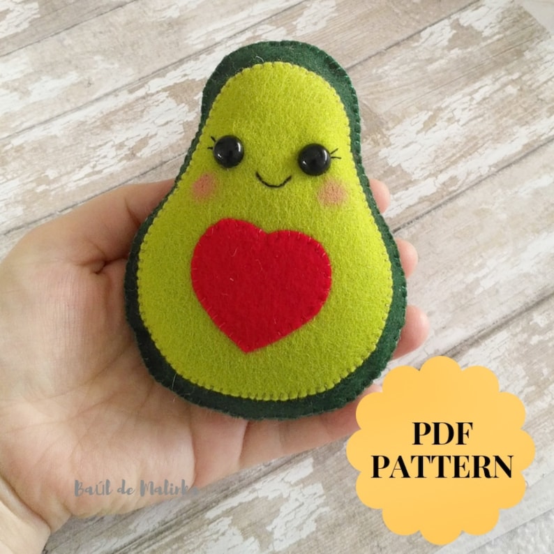 Felt Avocado Pattern SVG Avocado Pattern Easy Sewing PDF - Etsy