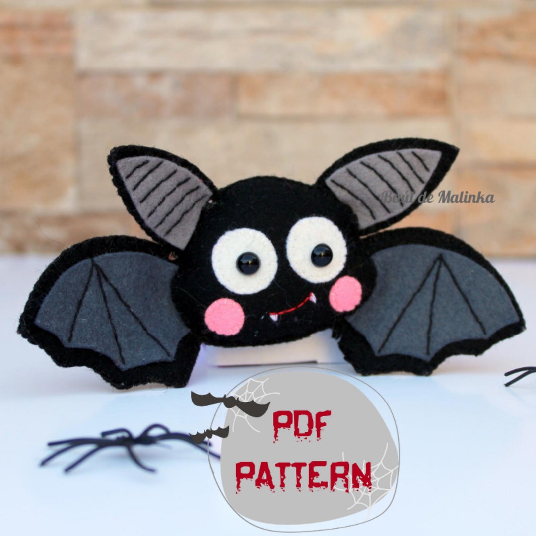 PDF Pattern Bat Felt Pattern Felt Ornament Pattern Softie Sewing ...