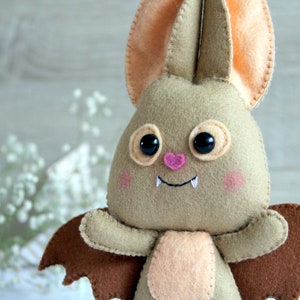 Felt Bat Pattern Halloween Bat Ornament Felt Bat Toy Sewing PDF Pattern ...