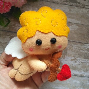 Cupid Pattern Cute Valentines Day Pattern Felt Cupid Pattern Angel ...