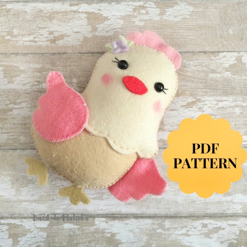 Cute Easter Chicken Pattern PDF Easter Pattern Easter Bird - Etsy
