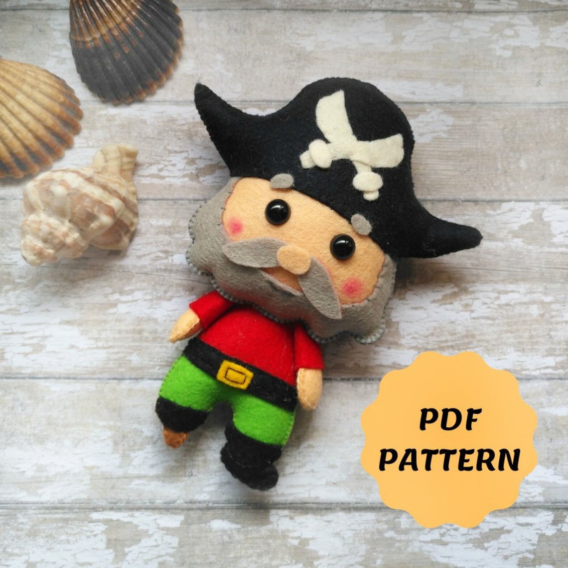 Felt Pirate Ornament Felt Pirate Pattern Baby Shower Gift Felt - Etsy