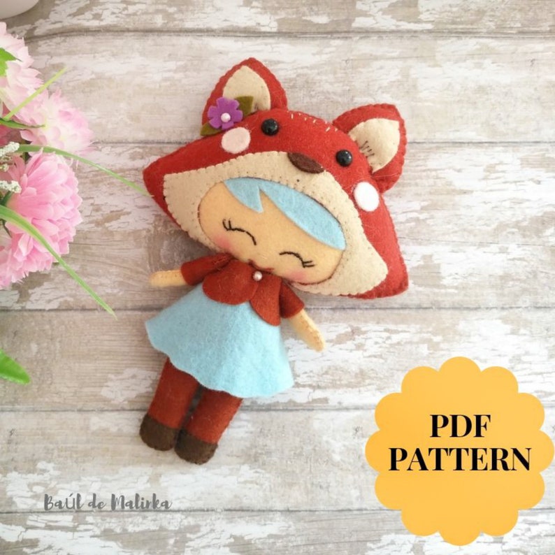 Pocket Doll Felt Owl Doll Tutorial PDF Cloth Doll Pattern Doll - Etsy