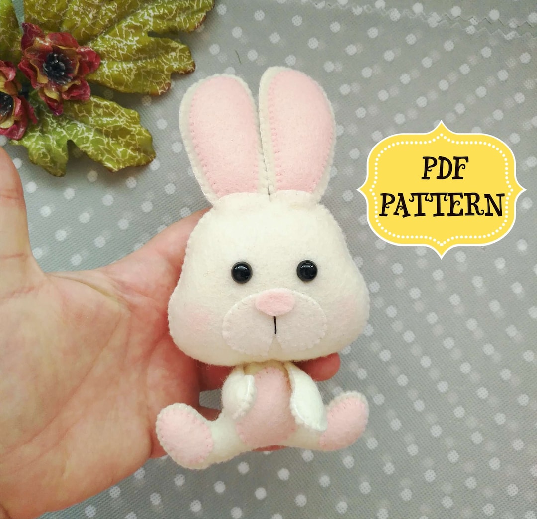 Felt Bunny Pattern PDF Tutorial Easter Ornament Sewing Tutorial DIY ...