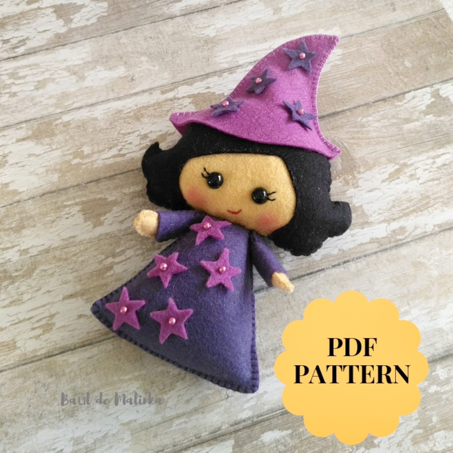 PDF Witch felt pattern Felt witch doll Halloween decor Witch | Etsy