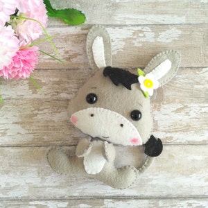 Felt Donkey Pattern PDF Tutorial Donkey Sewing Tutorial Farm Animal ...
