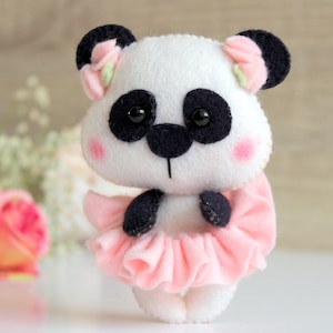Felt Panda Pattern PDF Sewing Tutorial Panda Ornament Felt Animals ...
