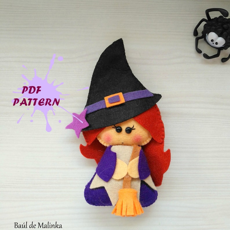 PDF Witch Felt Pattern Felt Ornament Patternsoftie Sewing - Etsy