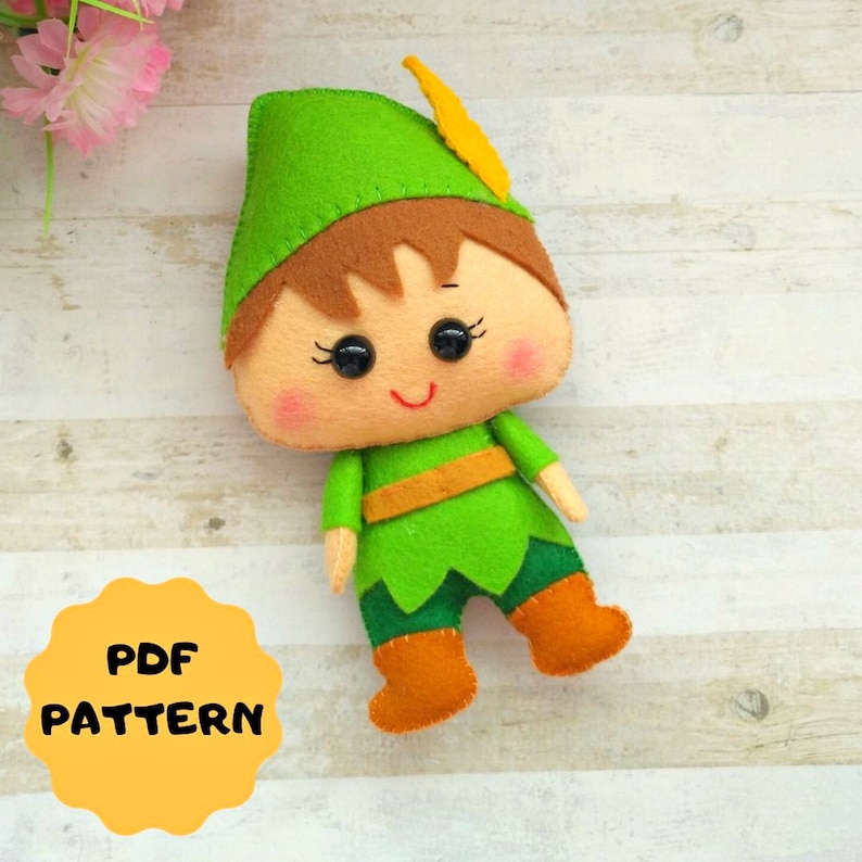 Felt Pattern Doll Felt Peter Pan Doll PDF Doll Pattern Fairy - Etsy