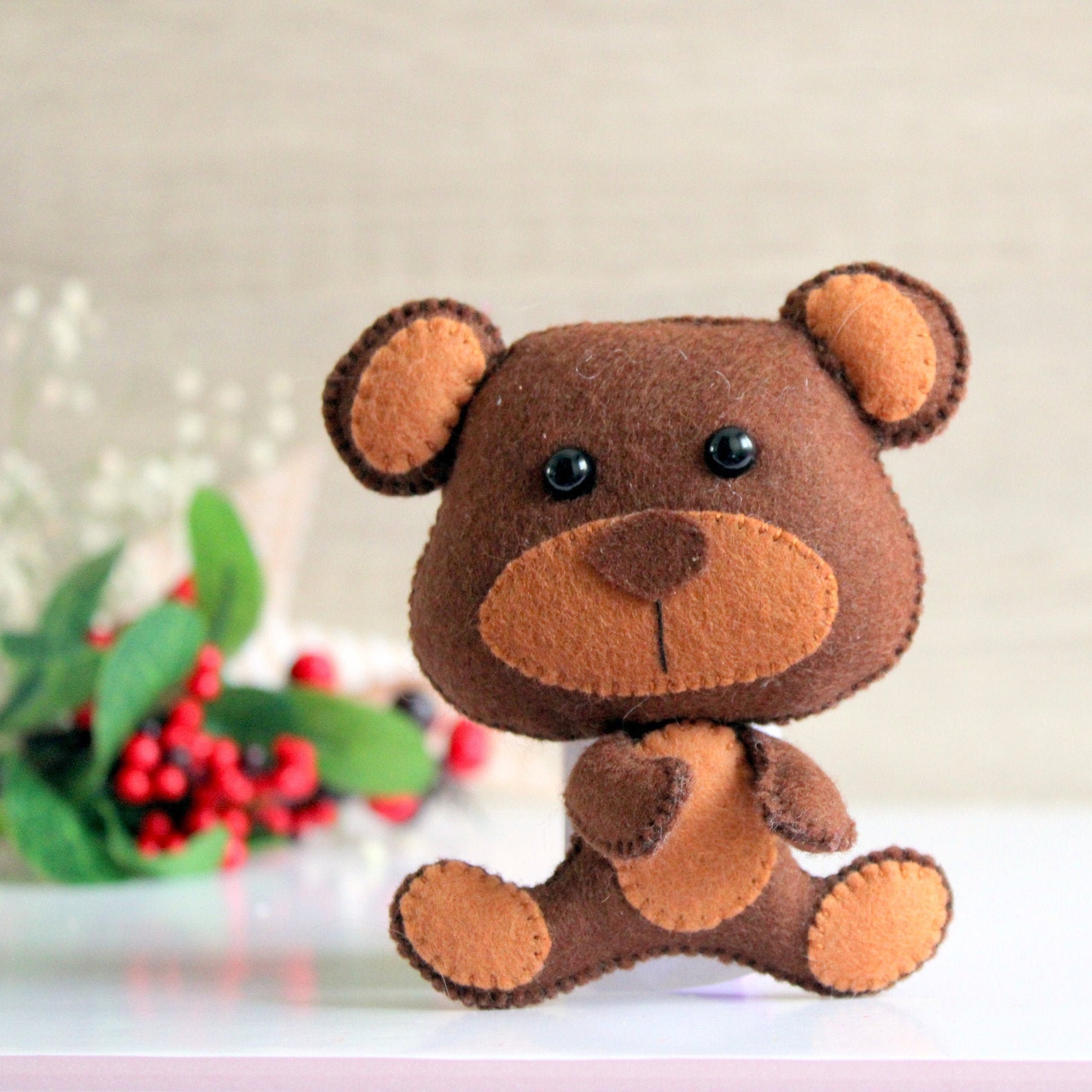Felt Bear Pattern PDF Pattern SVG Felt Bear Woodland Animal - Etsy