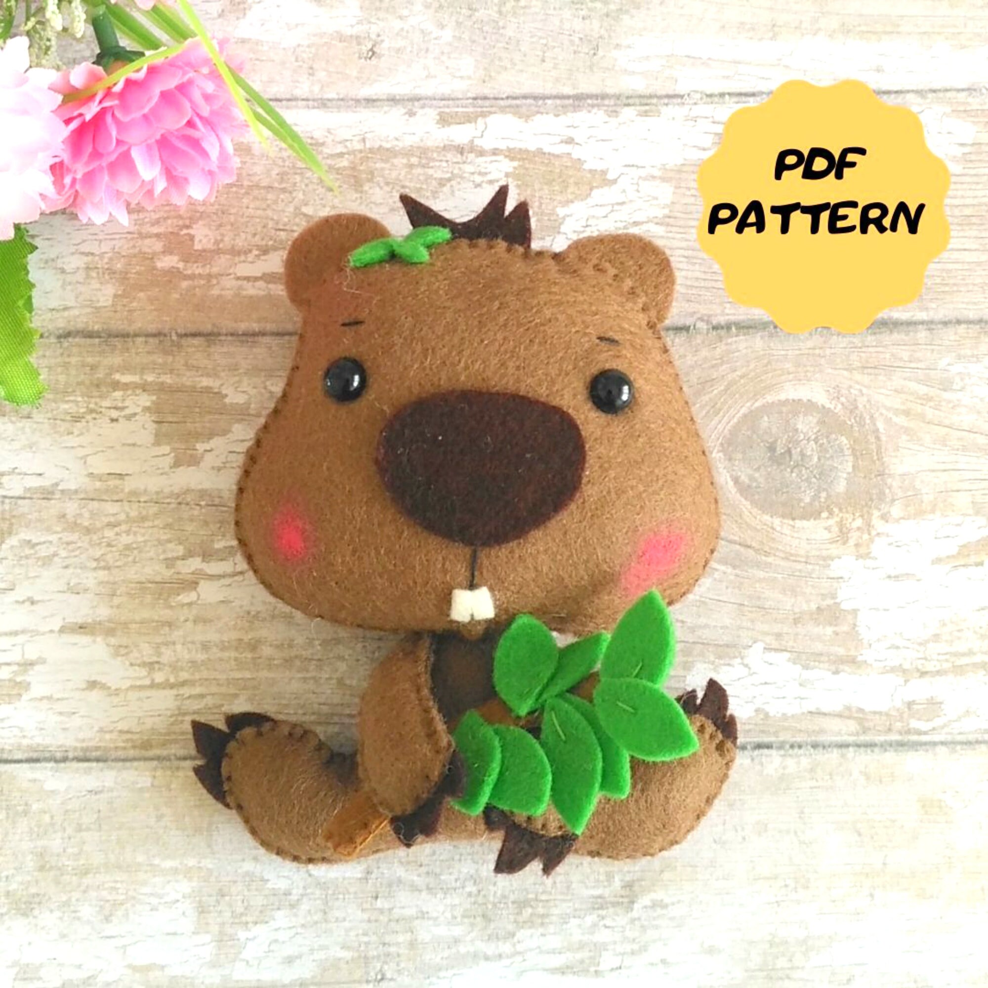 Felt Wombat Pattern Felt Australian Animals Felt Animals - Etsy