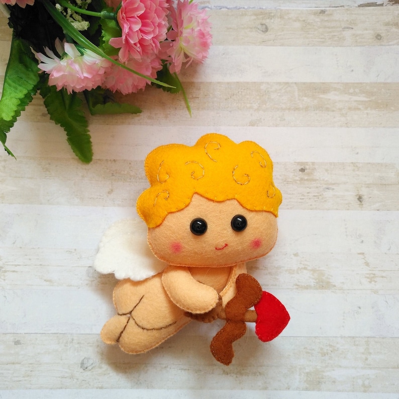Cupid Pattern Cute Valentines Day Pattern Felt Cupid Pattern | Etsy