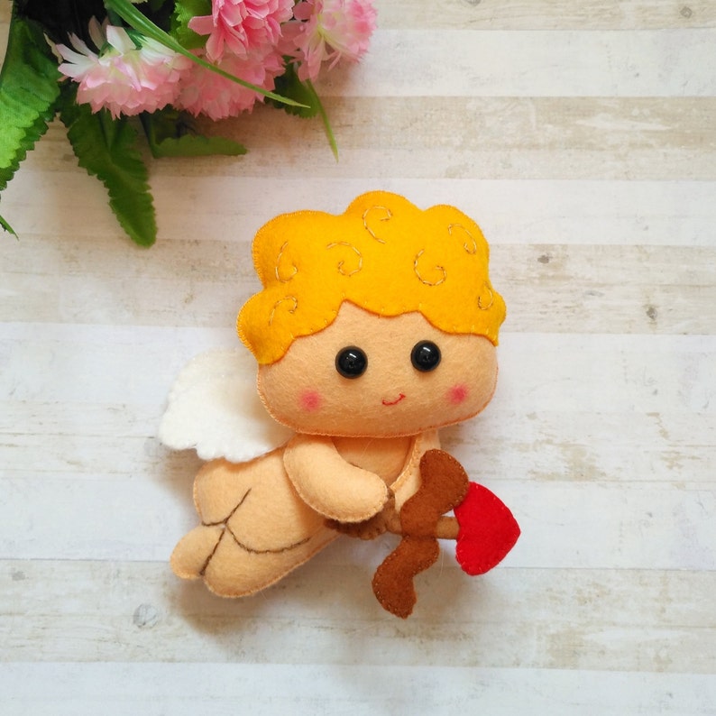 Cupid Pattern Cute Valentines Day Pattern Felt Cupid Pattern Angel ...