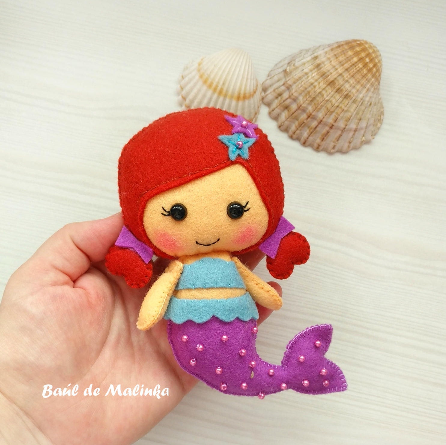 Felt Mermaid Pattern Felt Mermaid Doll Felt Mermaid Ornament - Etsy Ireland