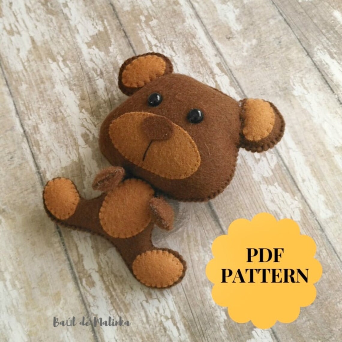Felt Safari Animal Pattern PDF Tutorial DIY Felt Ornament Felt | Etsy