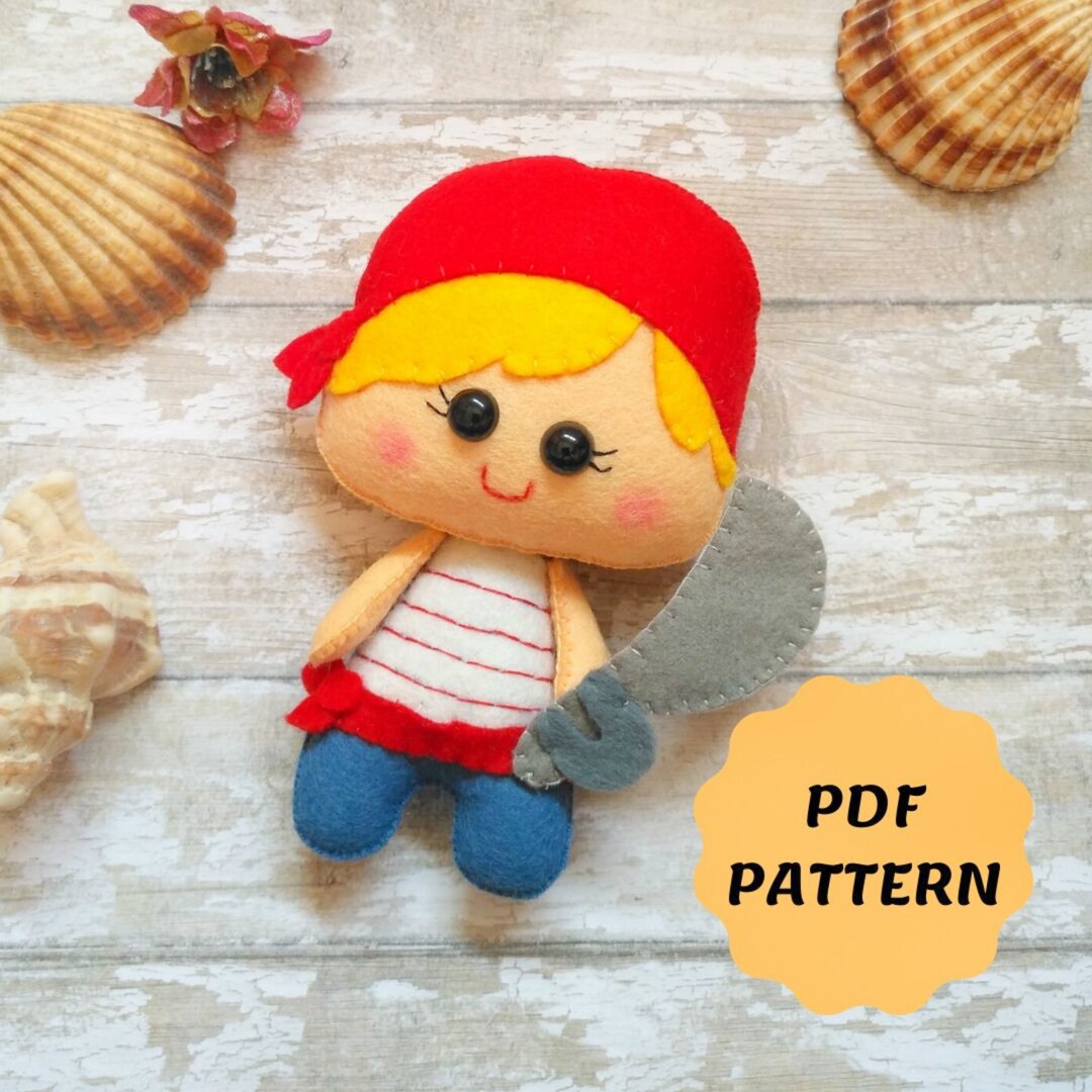 Felt Pirate Pattern Felt Pirate Ornament Felt Crib Mobile Baby Shower ...