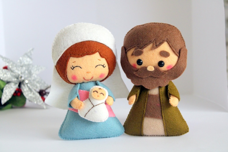 Felt Nativity Scene Pattern the Holy Family PDF Pattern Felt | Etsy