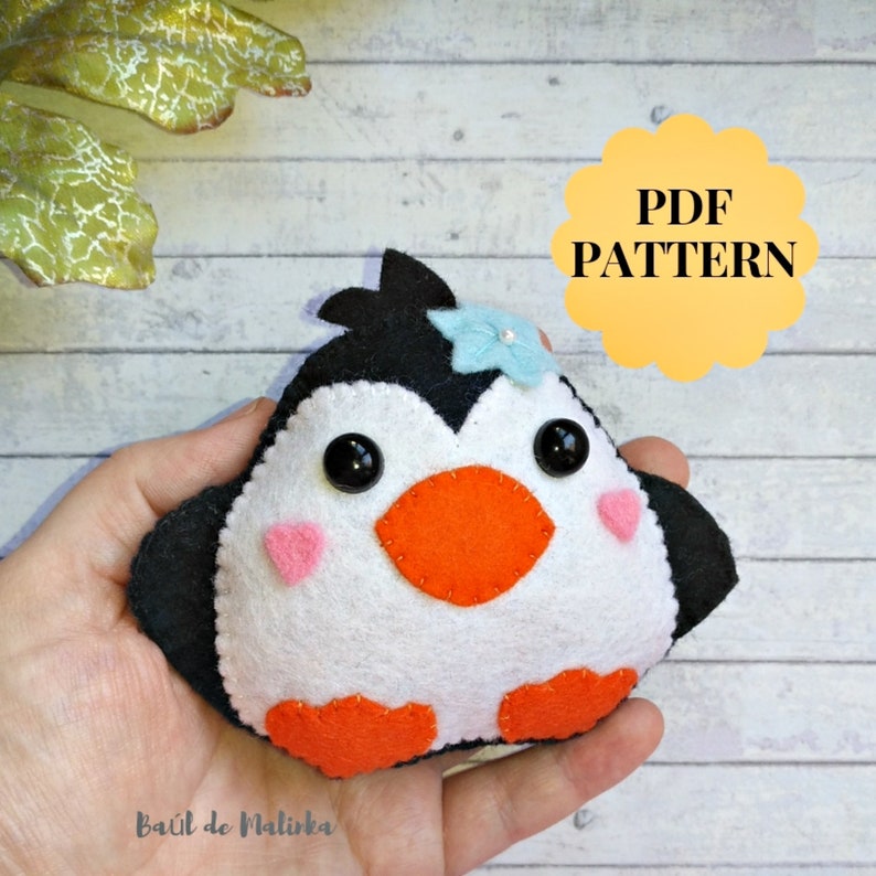 Penguin Ornament Christmas Pattern Felt Penguin Pattern PDF - Etsy