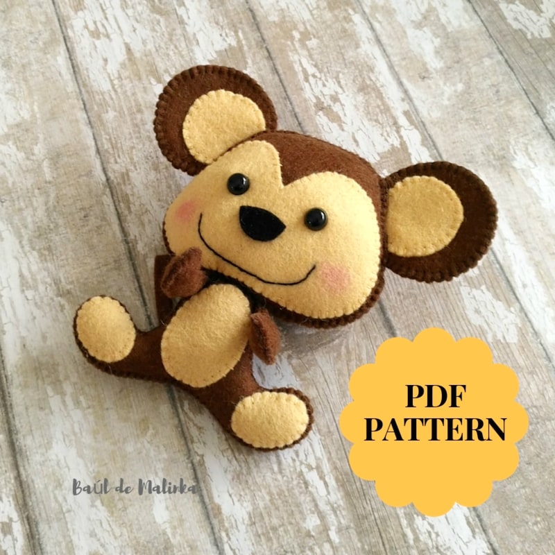 Felt Monkey - Etsy