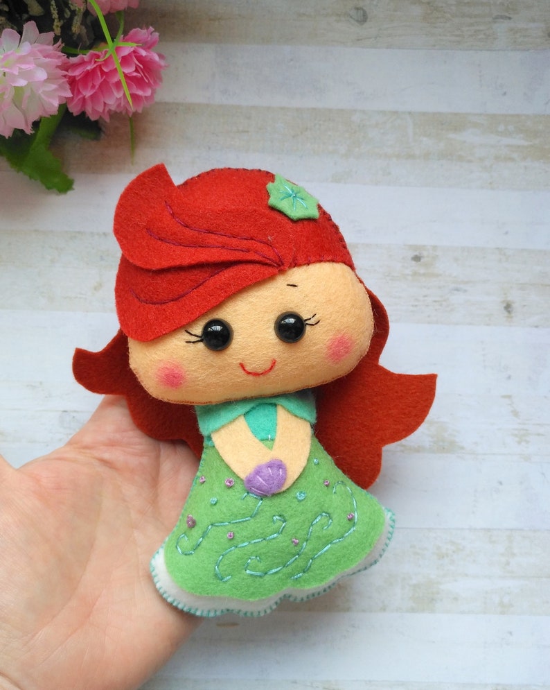 Princess Ariel Pattern Felt Princess Doll Pattern PDF Doll - Etsy